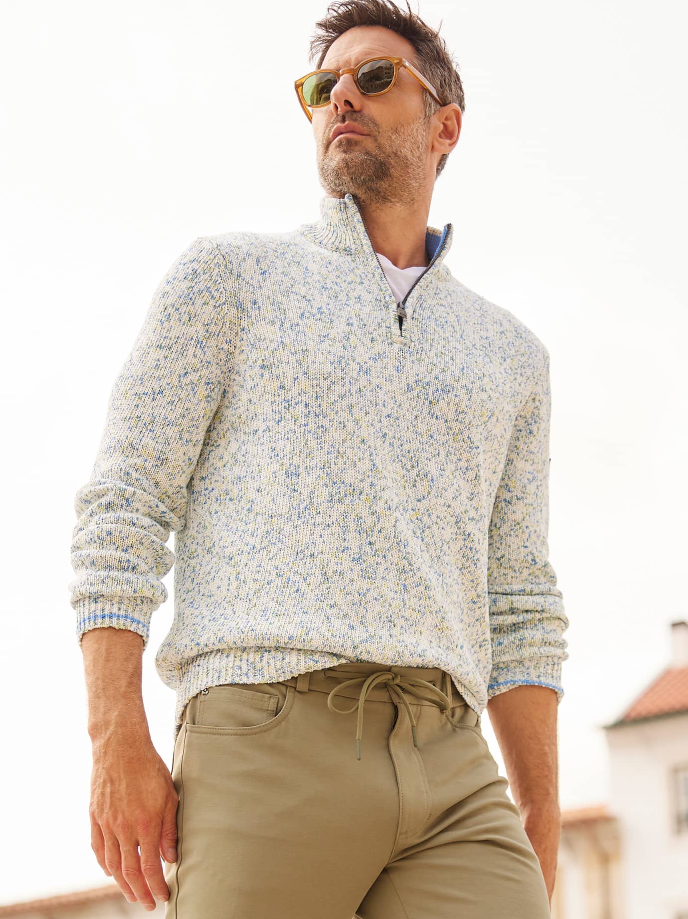 Outfit Zip-Troyer Kaleidoskop | Der perfekte Look | Walbusch
