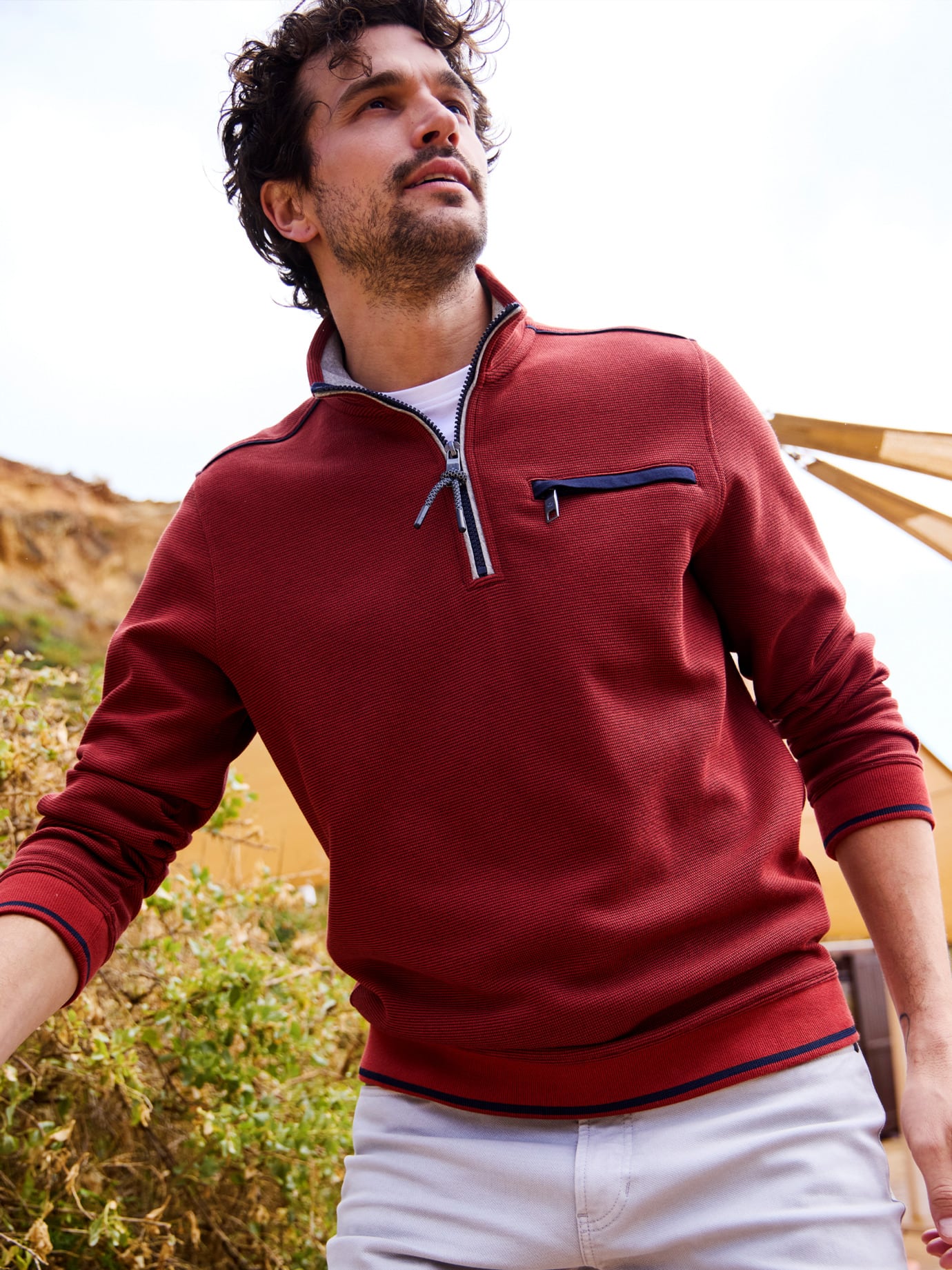 Outfit Easycare Struktur-Troyer Bicolor | Der perfekte Look | Walbusch